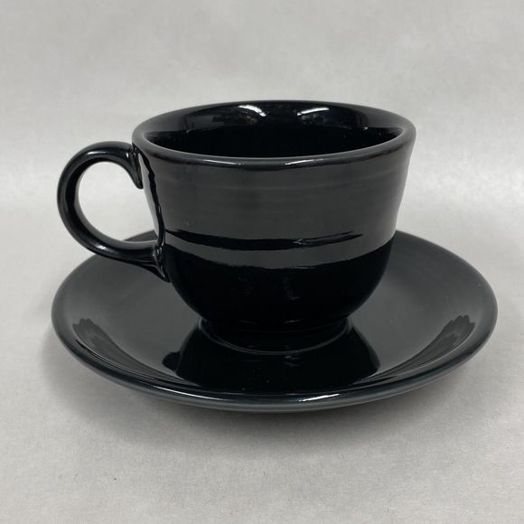 Fiesta | Dining | Fiesta Fiestaware Homer Laughlin Black Mug Tea Cup ...